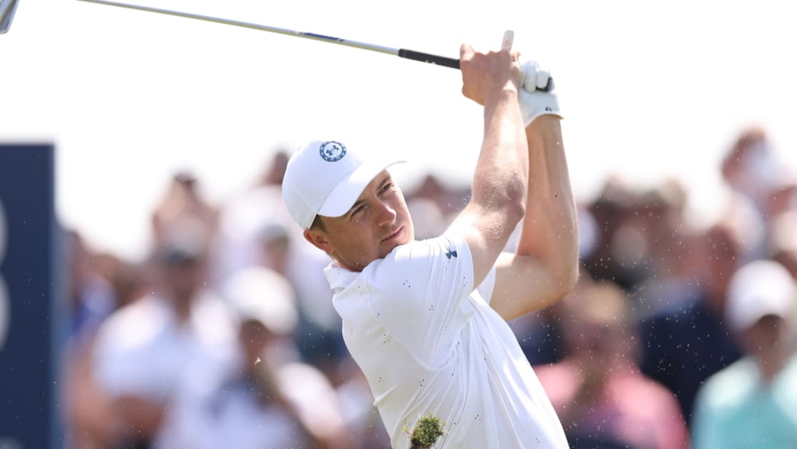 Jordan Spieth chips-in for eagle for Shot of the Day