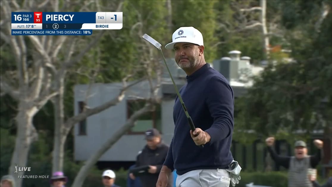 Scott Piercy makes 17-foot putt for birdie at Genesis