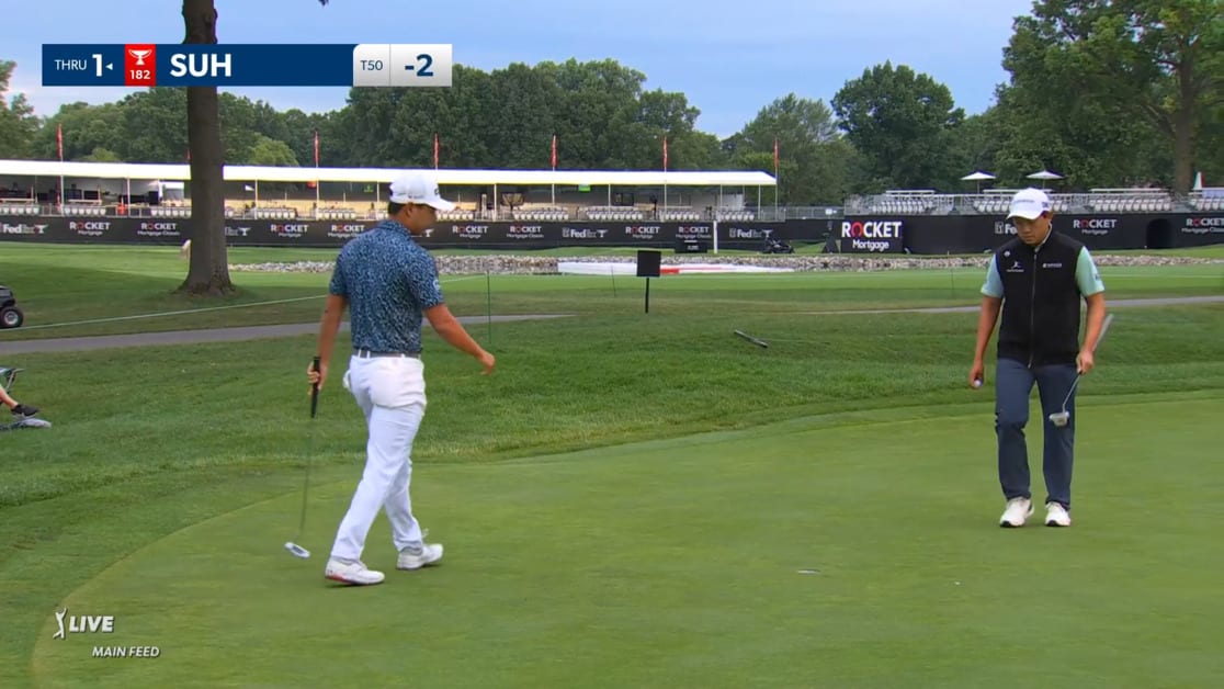Justin Suh makes birdie putt at Rocket Mortgage