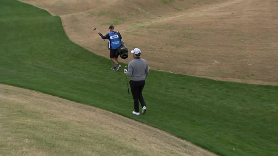 Patrick Cantlay hits easy wedge that yields birdie at The American Express