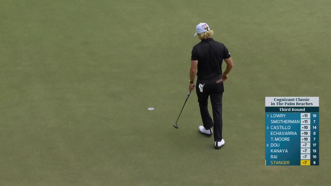 Jimmy Stanger sinks 8-foot birdie putt on No. 10 at Cognizant Classic