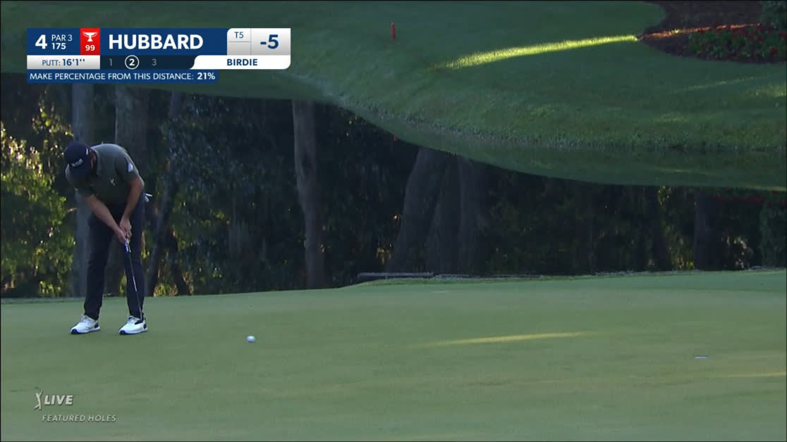 Mark Hubbard sends in 16-footer for birdie at RBC Heritage