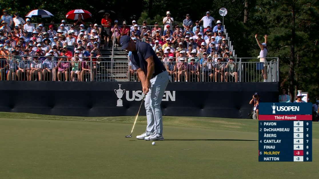 Rory McIlroy's dialed-in tee shot leads to birdie at the U.S. Open