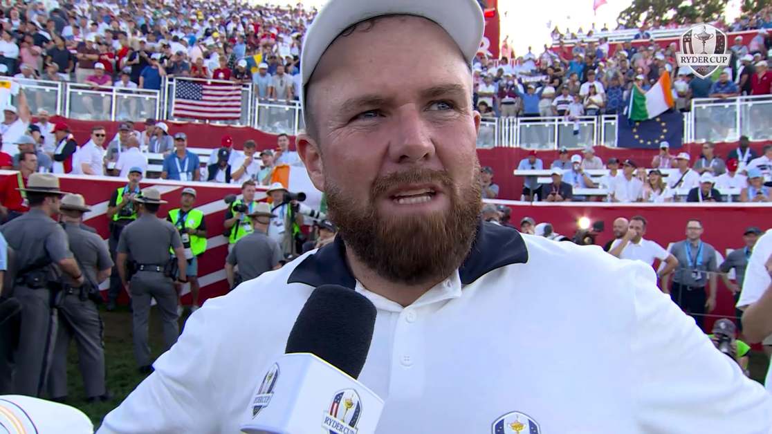 Shane Lowry's emotional interview after Team Europe retains Ryder Cup