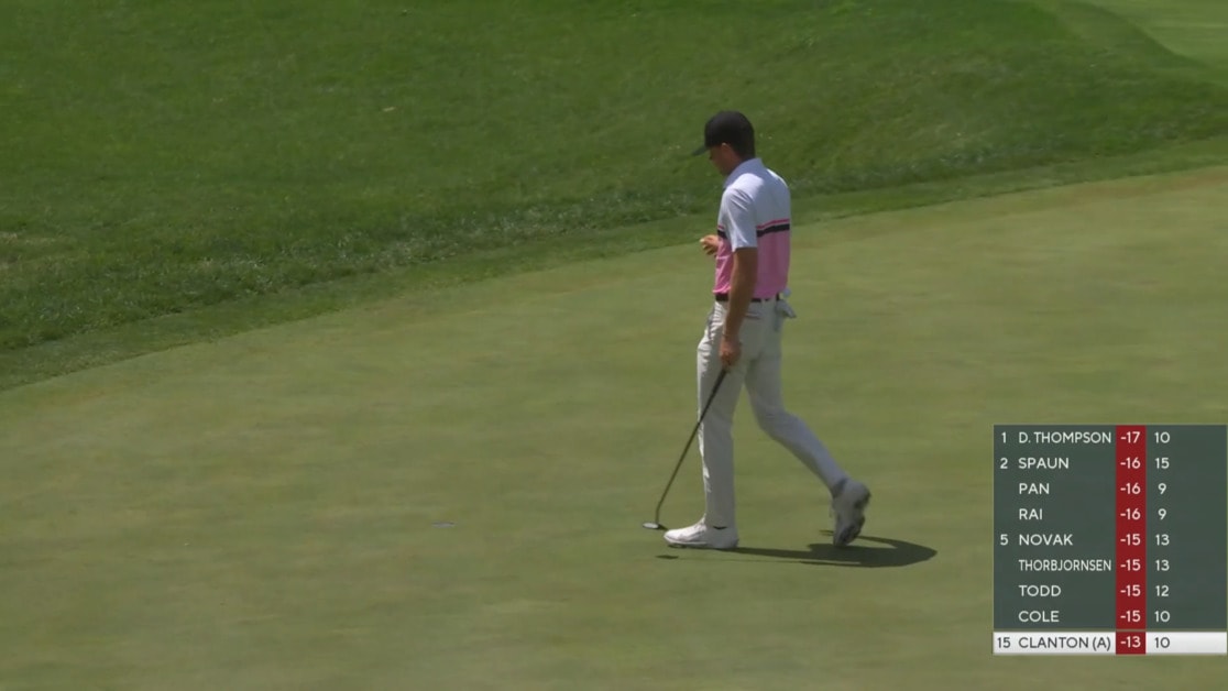 Luke Clanton makes birdie putt at John Deere