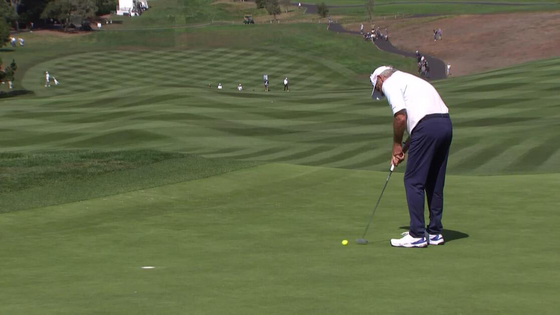 Fred Couples makes birdie on No. 6 at PURE Insurance Championship