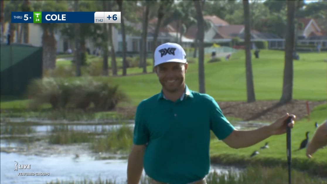 Eric Cole nets a birdie on No. 14 at Cognizant Classic