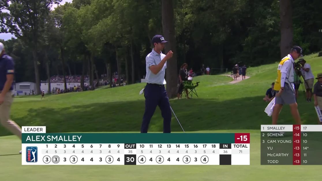 Alex Smalley makes birdie on No. 17 at John Deere