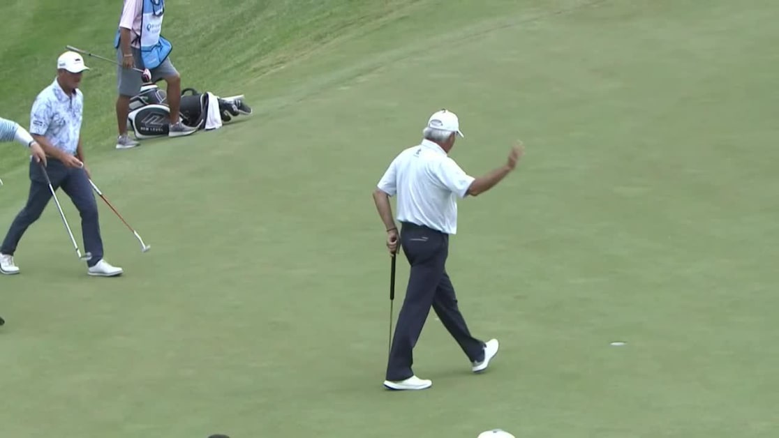 Fred Couples makes birdie on No. 11 at Principal