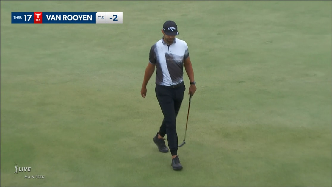 Erik Van Rooyen holes 25-footer for birdie at RBC Heritage