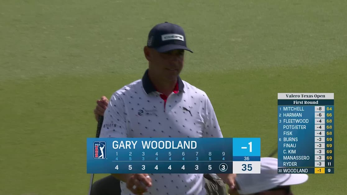 Gary Woodland makes a 13-foot birdie putt at Valero