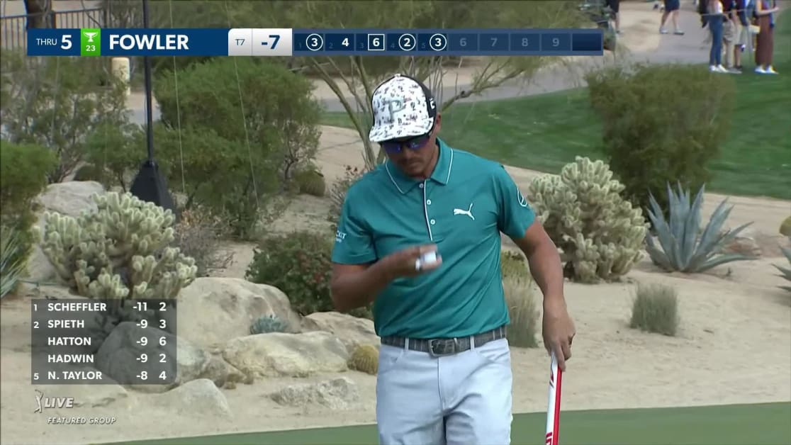 Rickie Fowler nearly holes out eagle from 195 yards at WM Phoenix Open