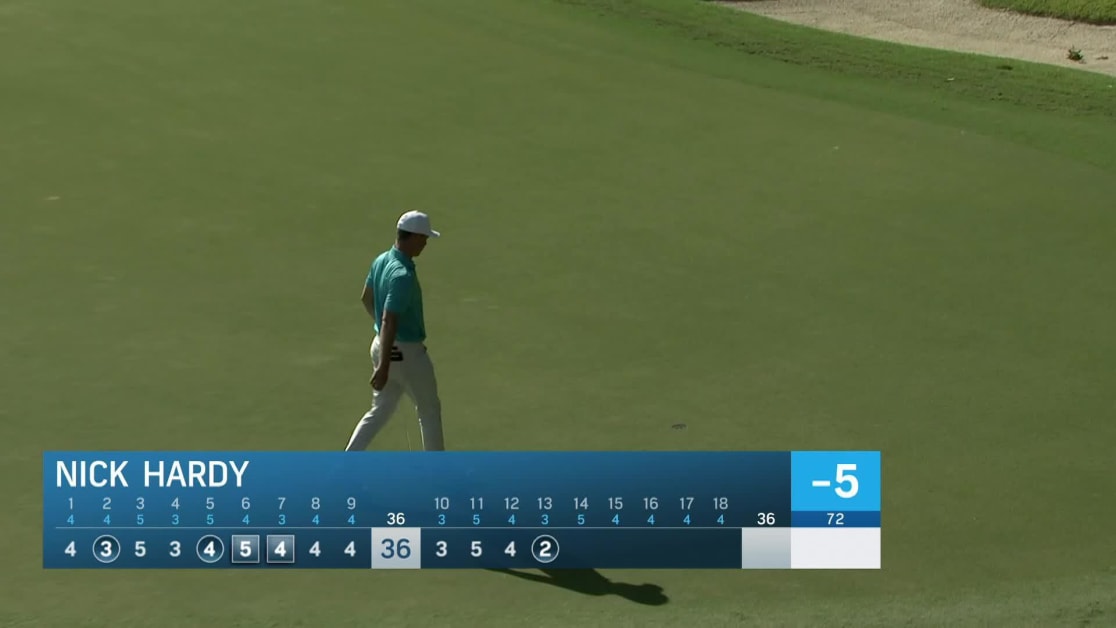 Nick Hardy makes birdie on No. 13 at Sanderson Farms