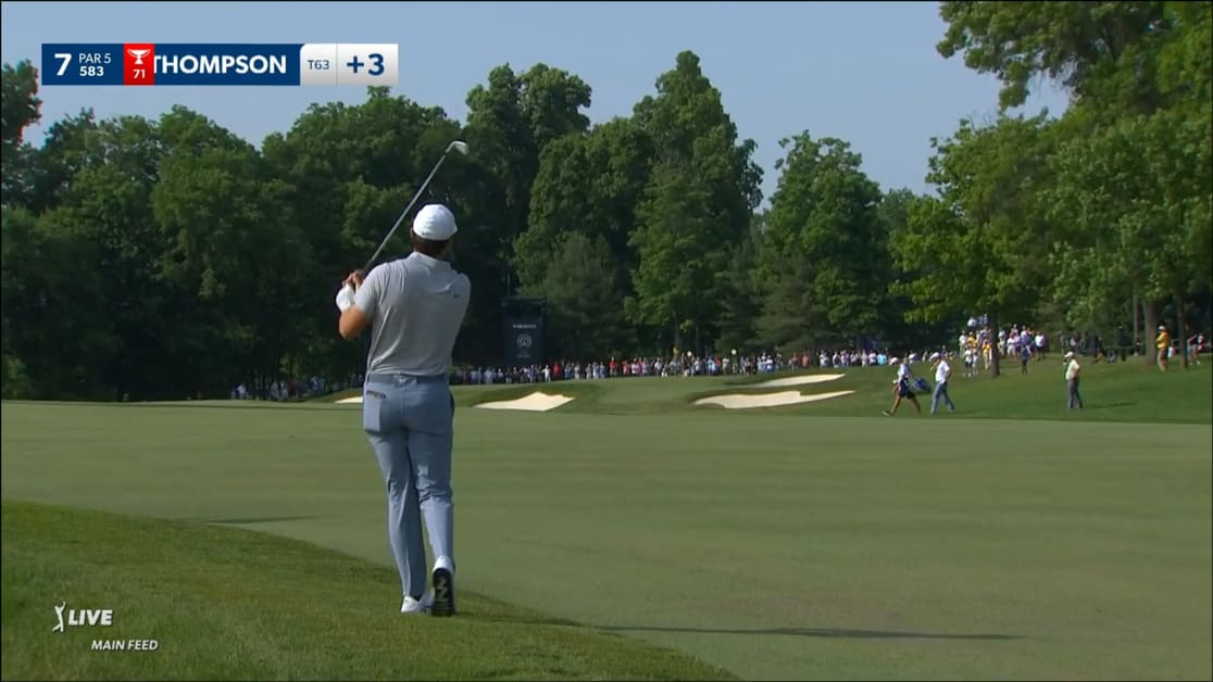 Davis Thompson makes birdie at the Memorial