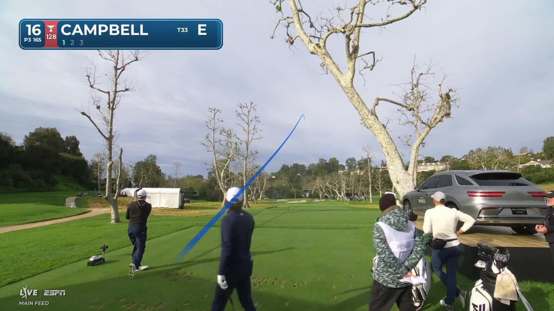 Brian Campbell hits 166-yard tee shot to 5 feet, sets up birdie on No ...
