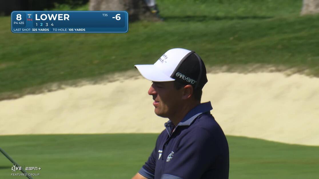 Justin Lower makes birdie on No. 8 at John Deere