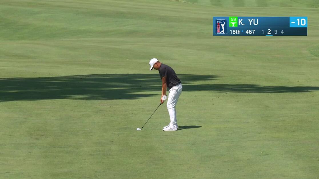 Kevin Yu makes birdie on No. 18 at John Deere
