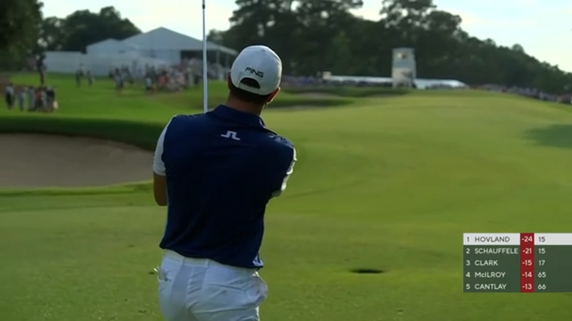 Viktor Hovland's solid approach sets up birdie on No. 16 at TOUR ...