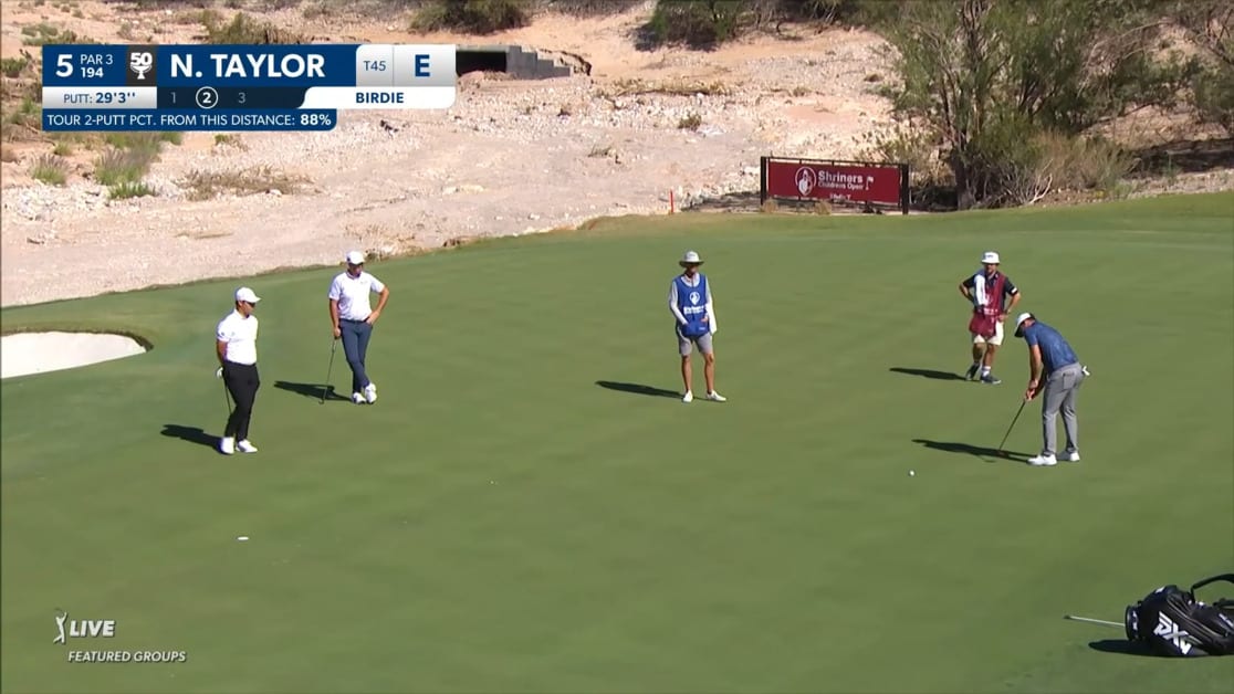 Nick Taylor sends in 29-footer for birdie at Shriners Children's Open