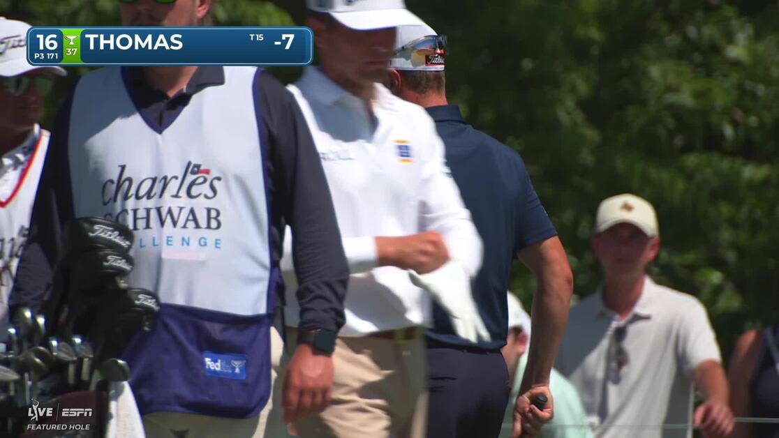 Justin Thomas hits tee shot to 14 feet, sets up birdie on No. 16 at ...