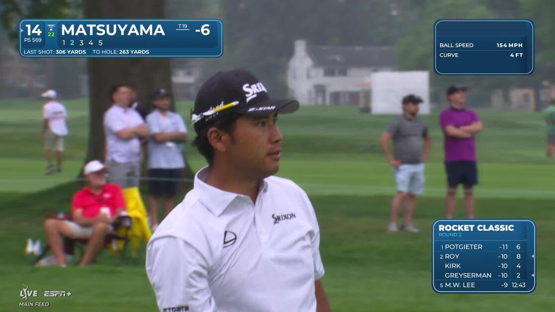 Hideki Matsuyama's approach leads to two-putt birdie at Rocket Classic