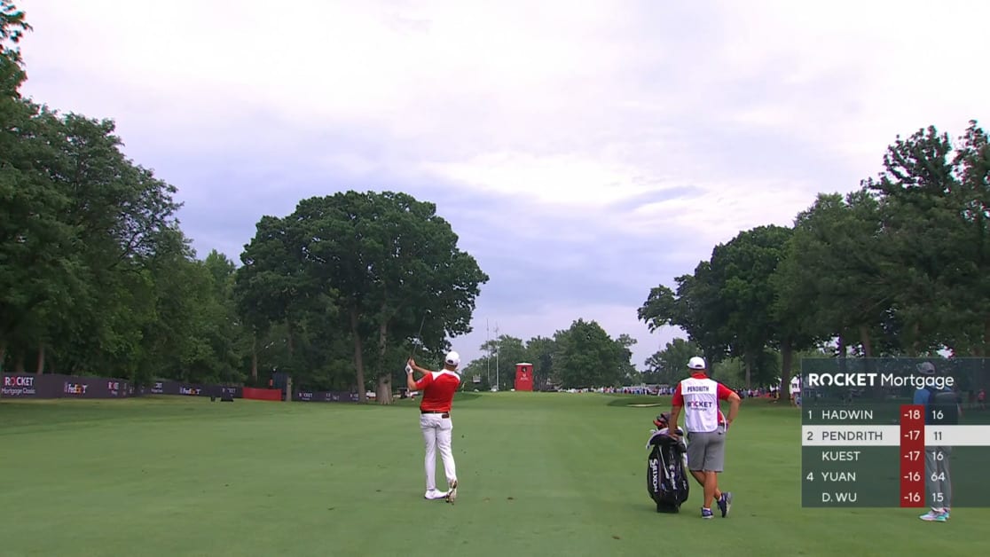 Taylor Pendrith sticks approach close to yield birdie at Rocket Mortgage