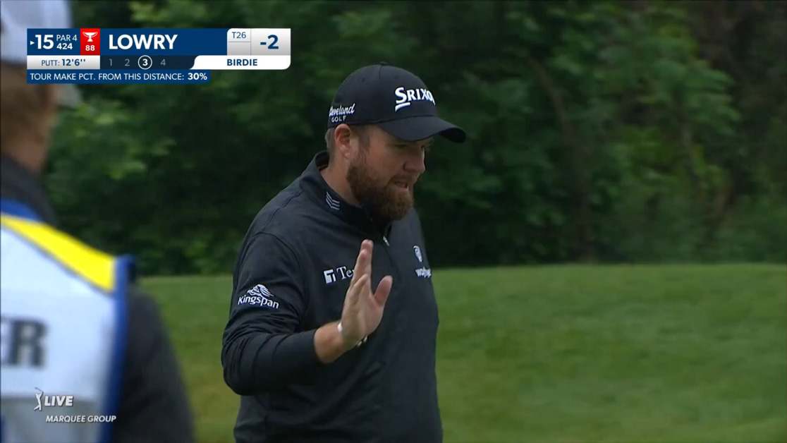 Shane Lowry's approach to 12-feet leads to birdie at RBC Canadian Shane Lowry's approach to 12-feet leads to birdie at RBC Canadian