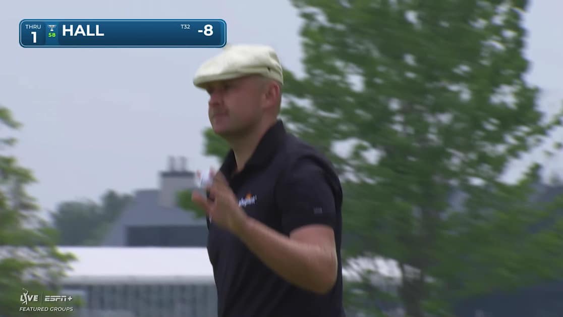 Harry Hall makes birdie on No. 1 at RBC Canadian