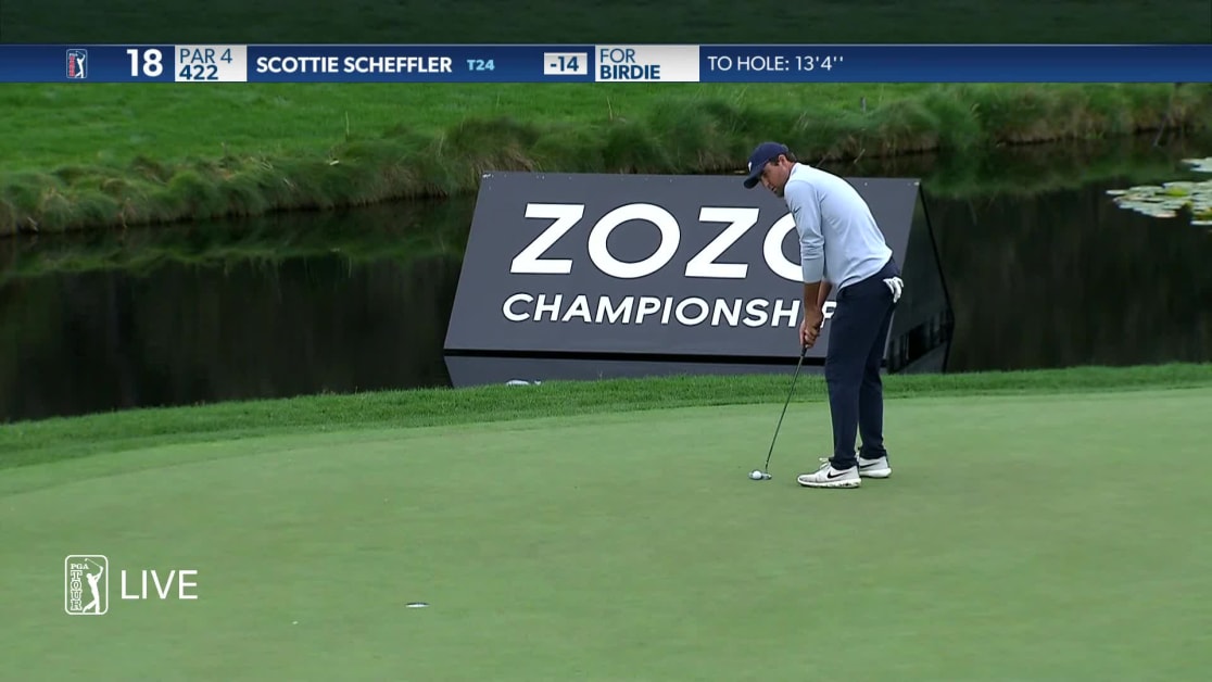 Scottie Scheffler sinks birdie putt at ZOZO