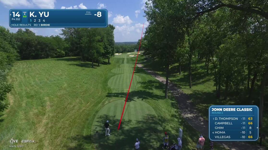 Kevin Yu makes birdie on No. 14 at John Deere