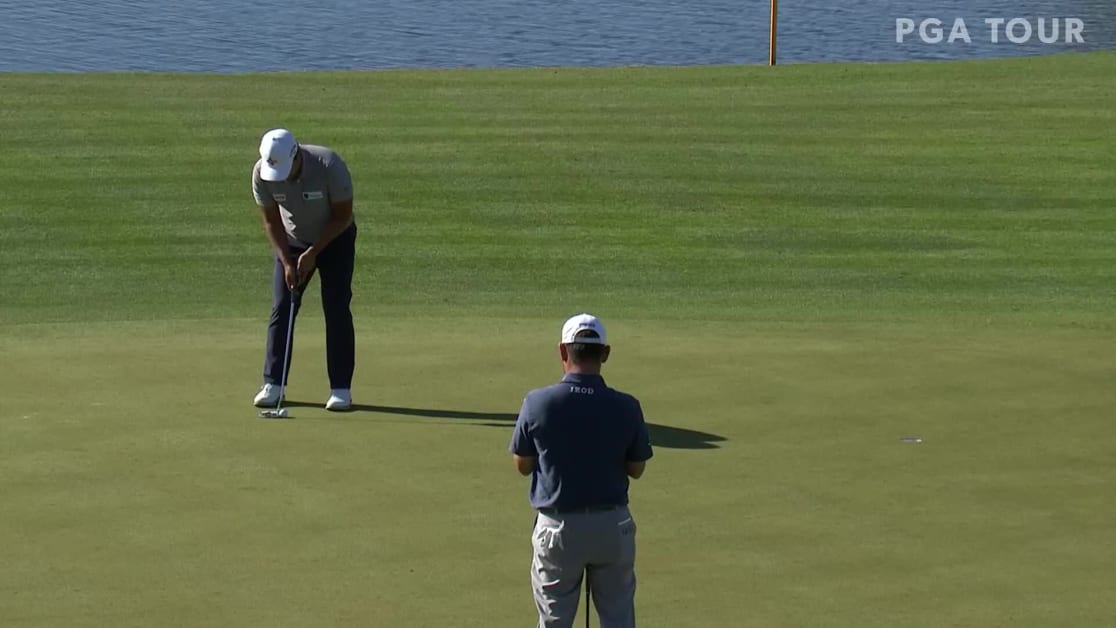 Kyoung-Hoon Lee holes birdie putt at Waste Management