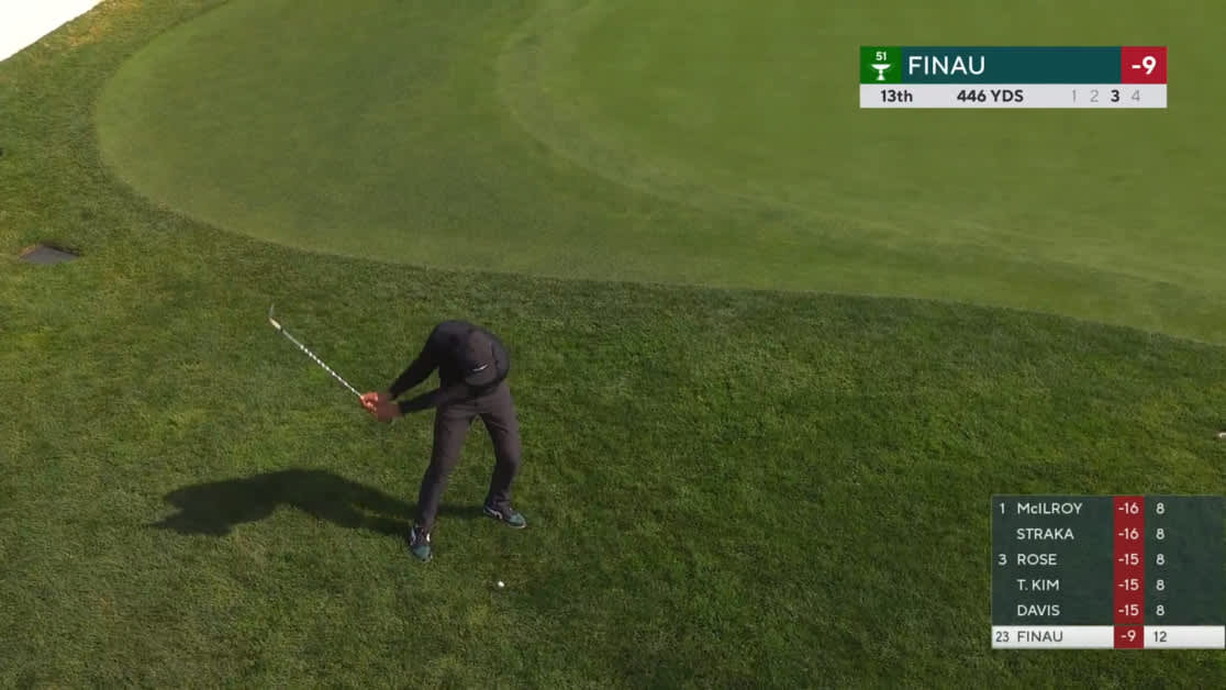 Tony Finau holes flop shot from the rough for birdie at AT&T Pebble Beach