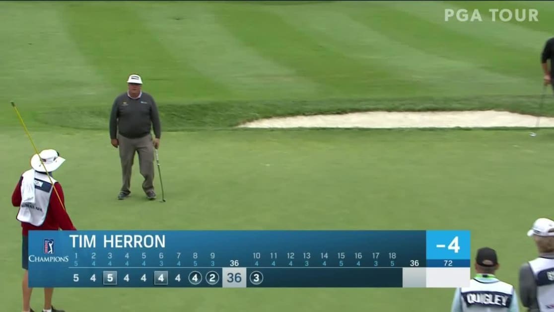 Tim Herron sinks long birdie putt at Boeing Classic