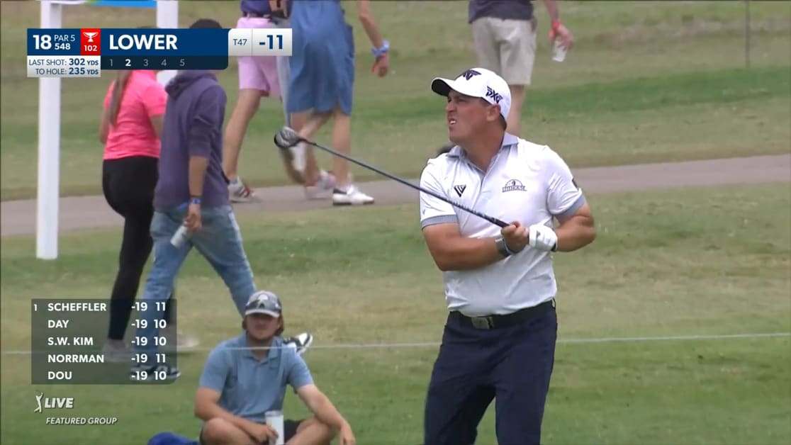 Justin Lower finds the green in two to set up birdie at AT&T Byron Nelson