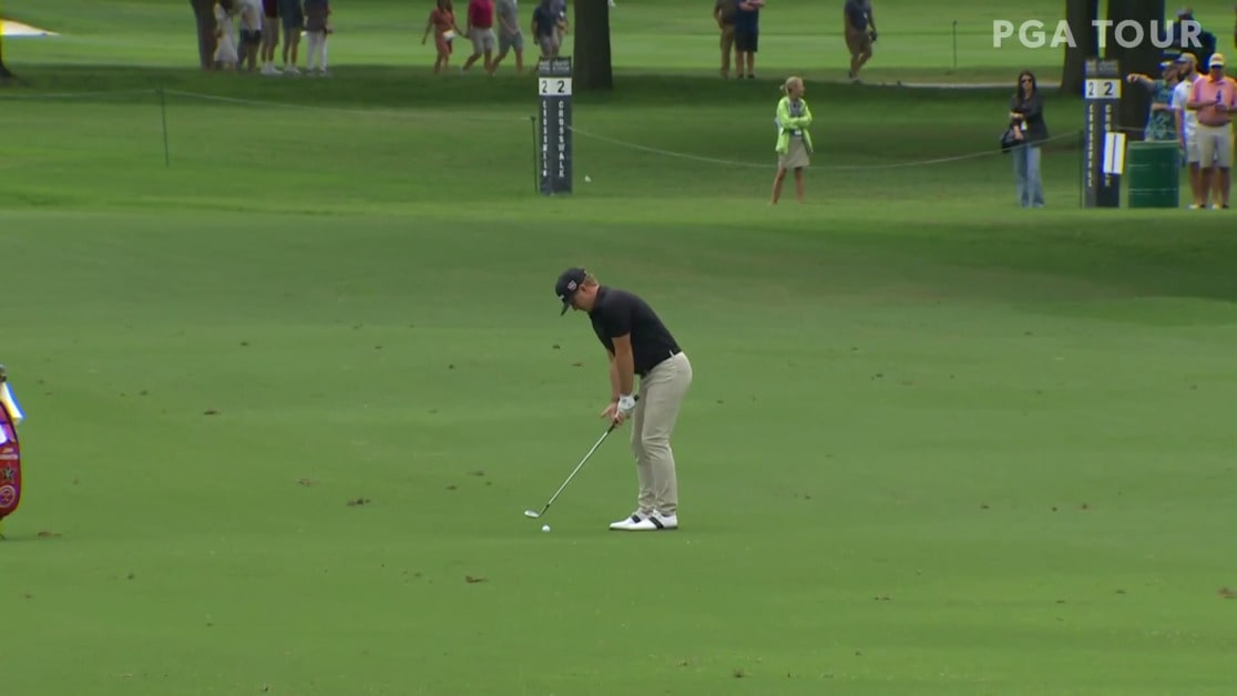 John Augenstein makes birdie on No. 2 at Charles Schwab