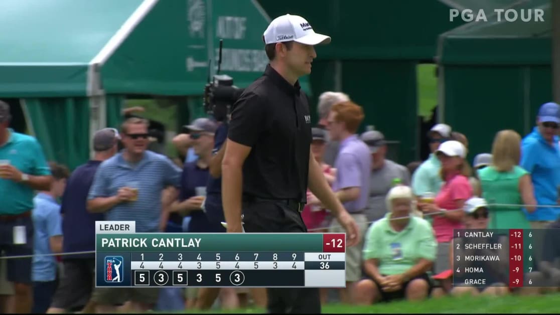 Patrick Cantlay sticks wedge and makes birdie at the Memorial