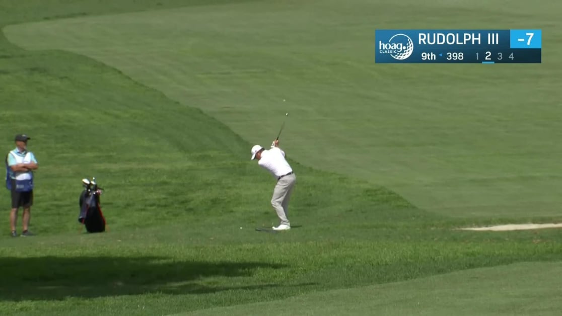 Harry Rudolph goes right at the flag to set up birdie at Hoag Classic