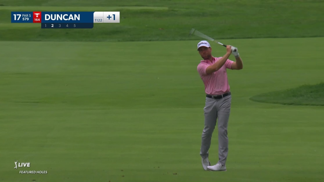 Tyler Duncan makes birdie on No. 17 at Rocket Mortgage