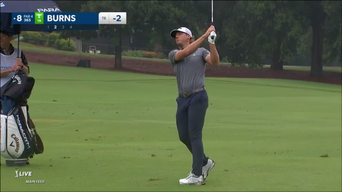 Sam Burns spins wedge tight to set up birdie at Wyndham