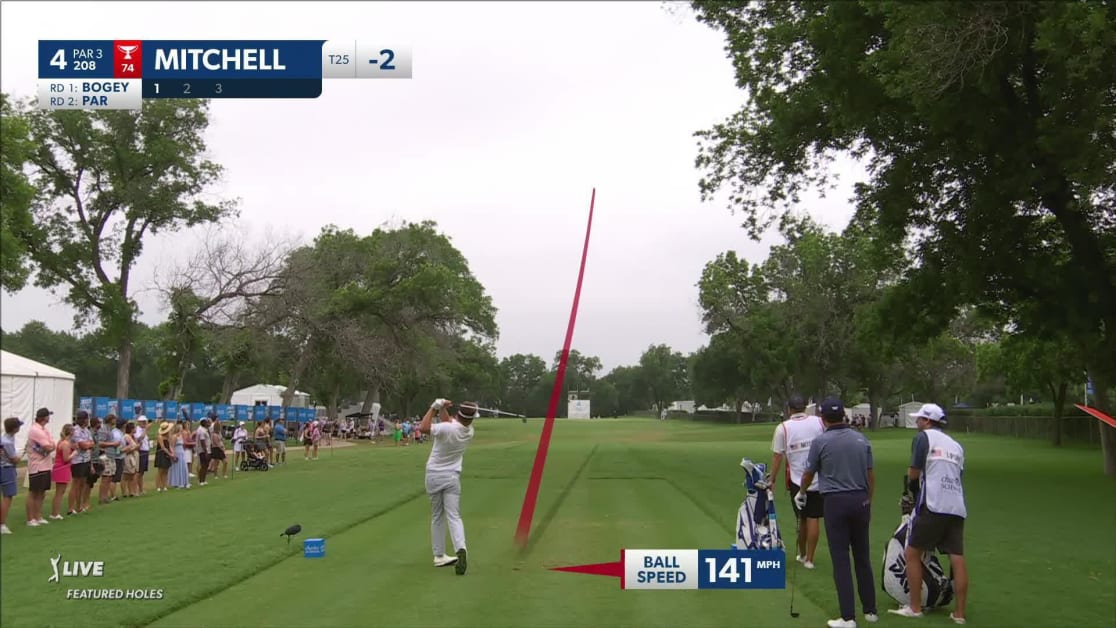 Keith Mitchell makes birdie on No. 4 at Charles Schwab