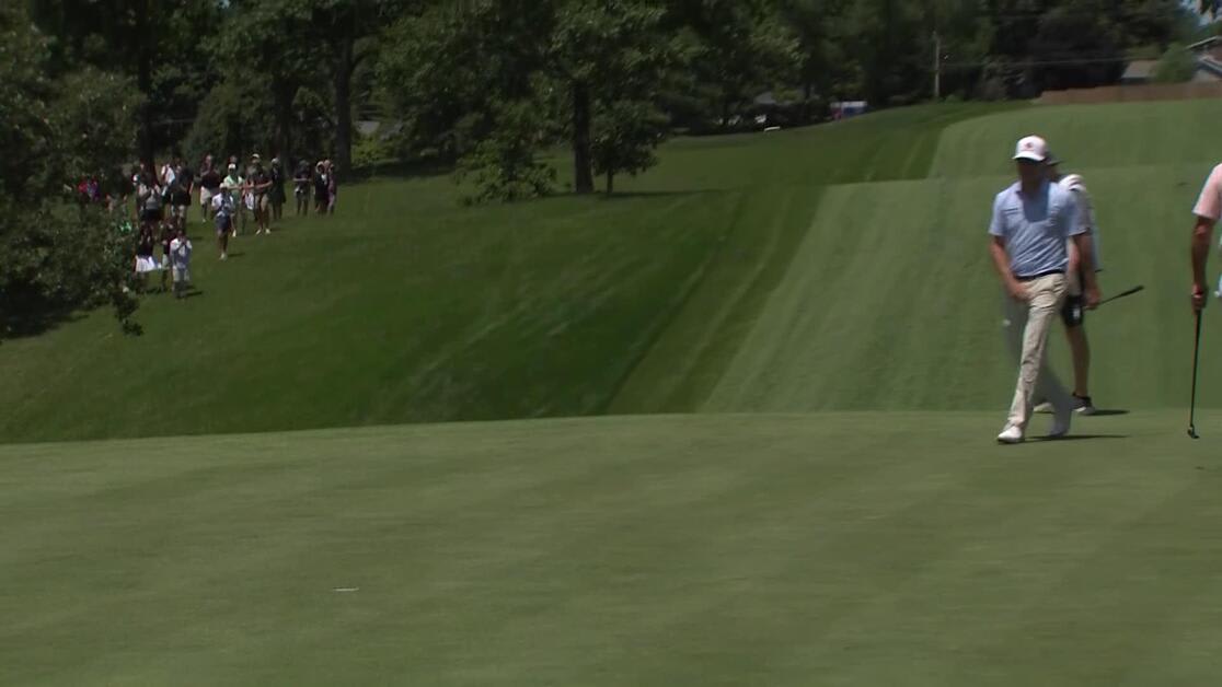 Zach Johnson makes birdie putt on No. 6 at Principal Charity Classic