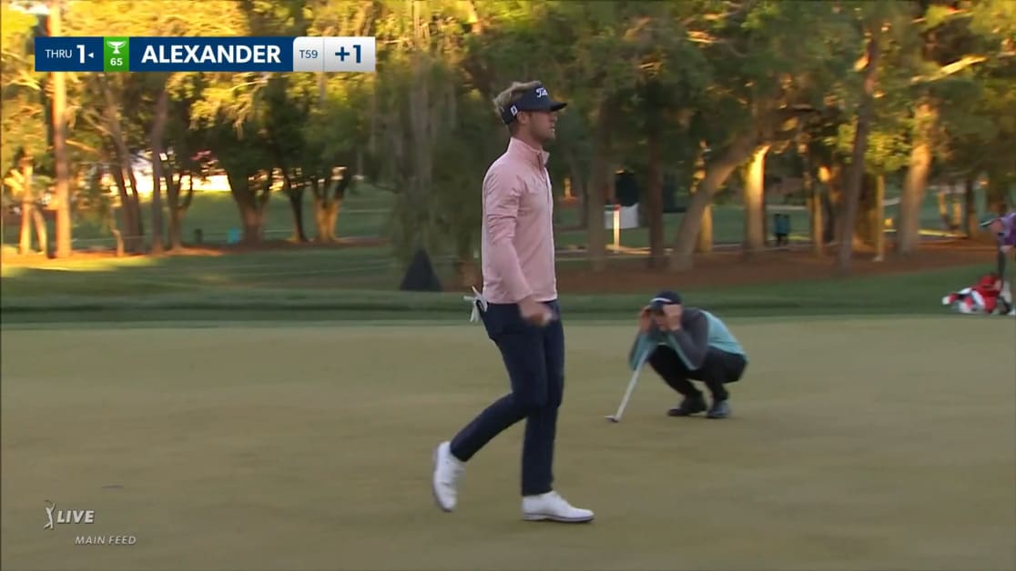 Tyson Alexander sinks 24-foot birdie putt at Valspar