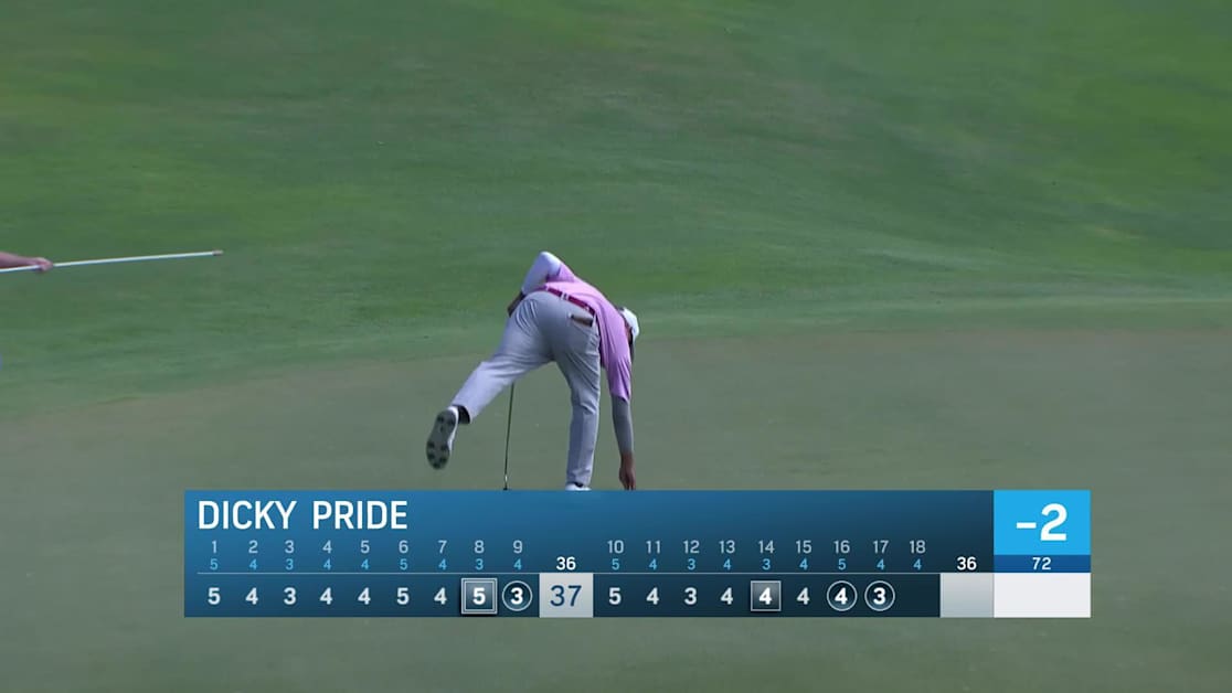 Dicky Pride makes birdie on No. 17 at James Hardie