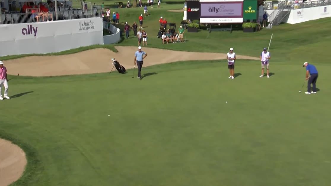 Padraig Harrington sinks long birdie putt at Ally Challenge