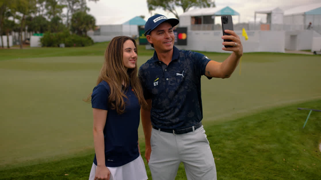 Play Yellow Ambassador Rickie Fowler spends time with Luci at Cognizant ...