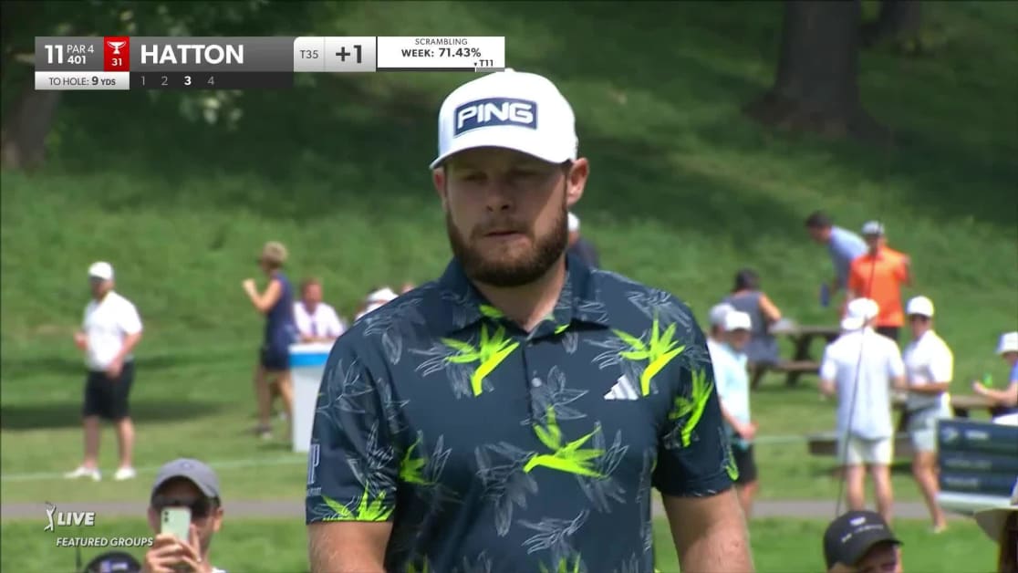 Tyrrell Hatton sinks 25-footer from fringe at BMW Championship
