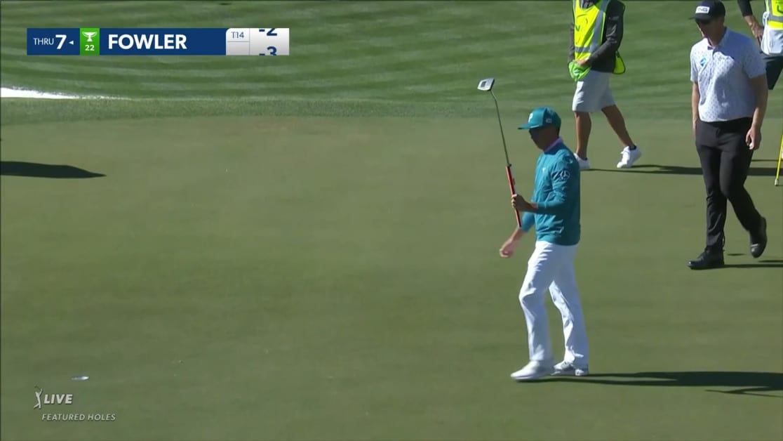 Rickie Fowler gets 12-footer to drop in for birdie on No. 16 at WM ...
