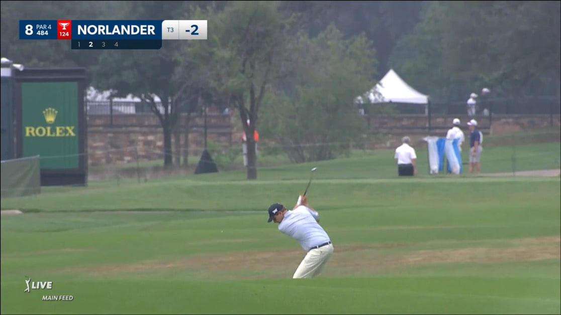 Henrik Norlander dials in approach to set up birdie at AT&T Byron Nelson