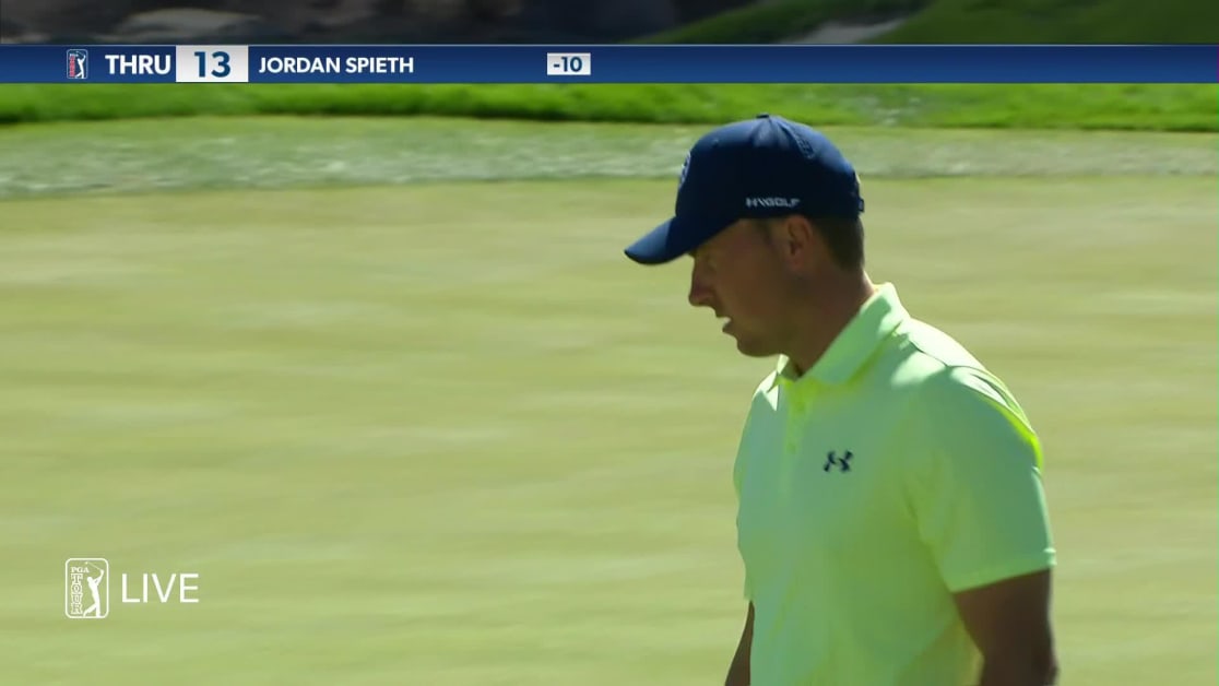 Jordan Spieth sticks approach to set up birdie at THE CJ CUP
