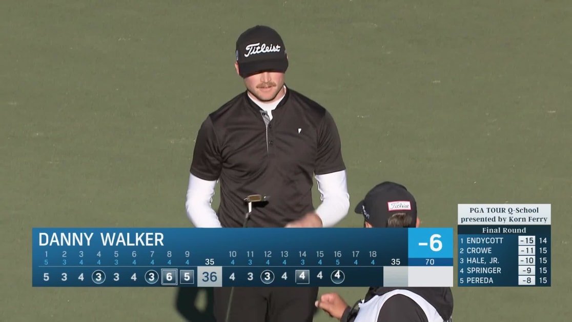 Danny Walker goes for a wild ride on No. 16 at PGA TOUR Q-School